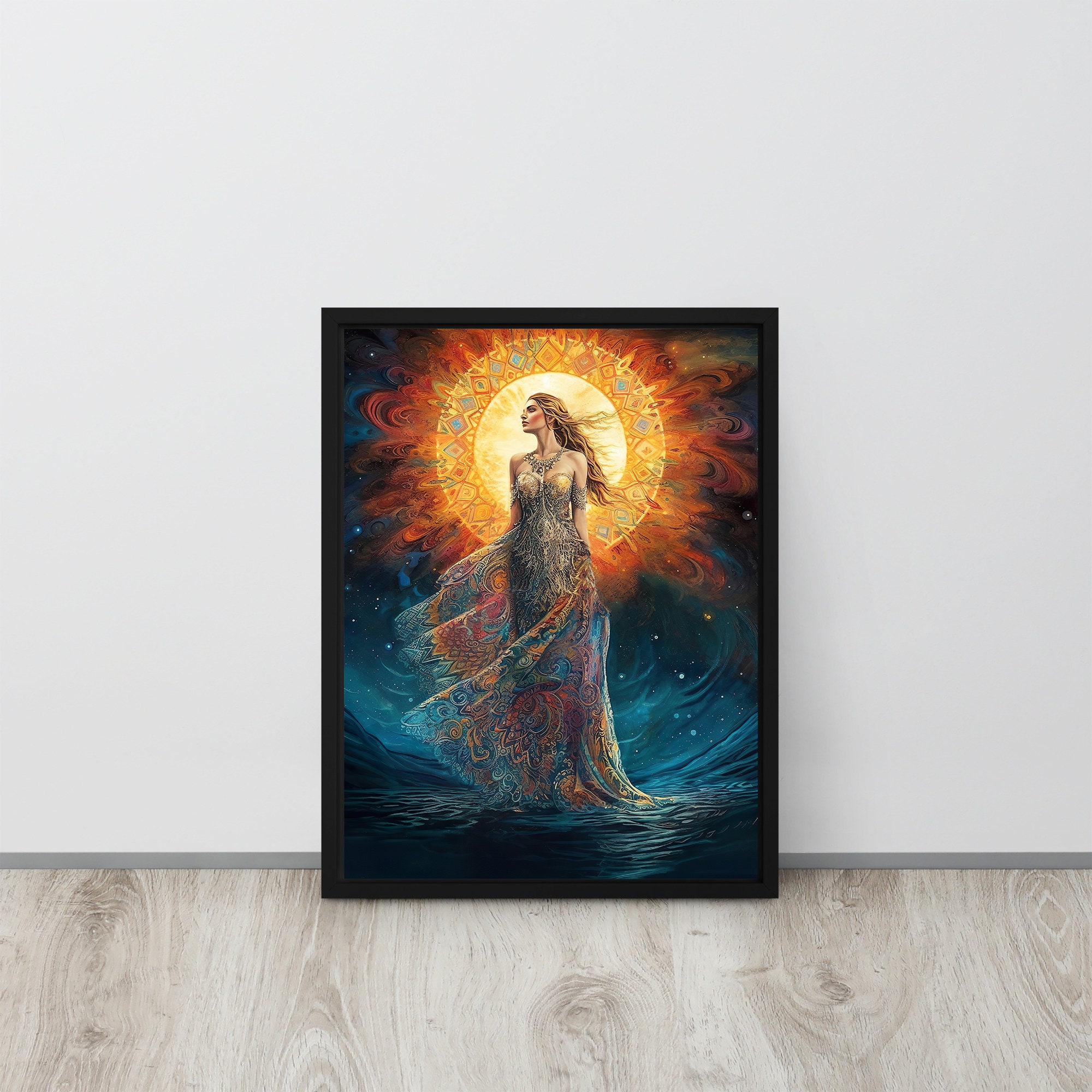 Sol Goddess 12x16 Print Mythological Art Print Psychedelic Sun Goddess ...
