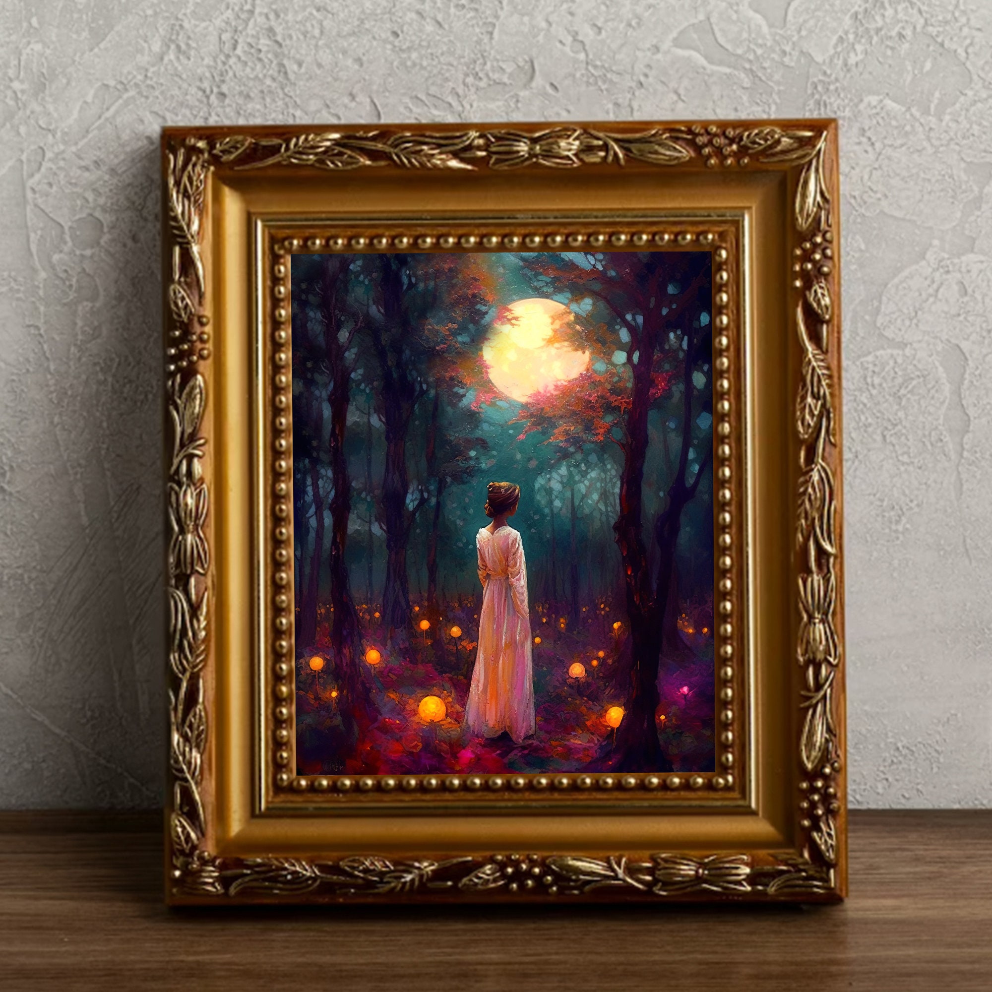 Lady of the Dark Forest 8x10 Print Dark Pagan Female Art Divine ...