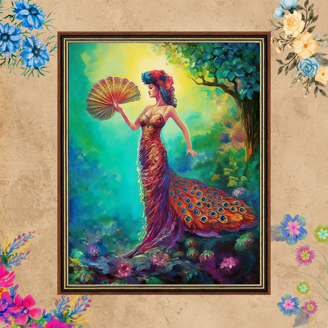 Gaia Goddess 11x14 Print Green Goddess Psychedelic Earth Goddess ...