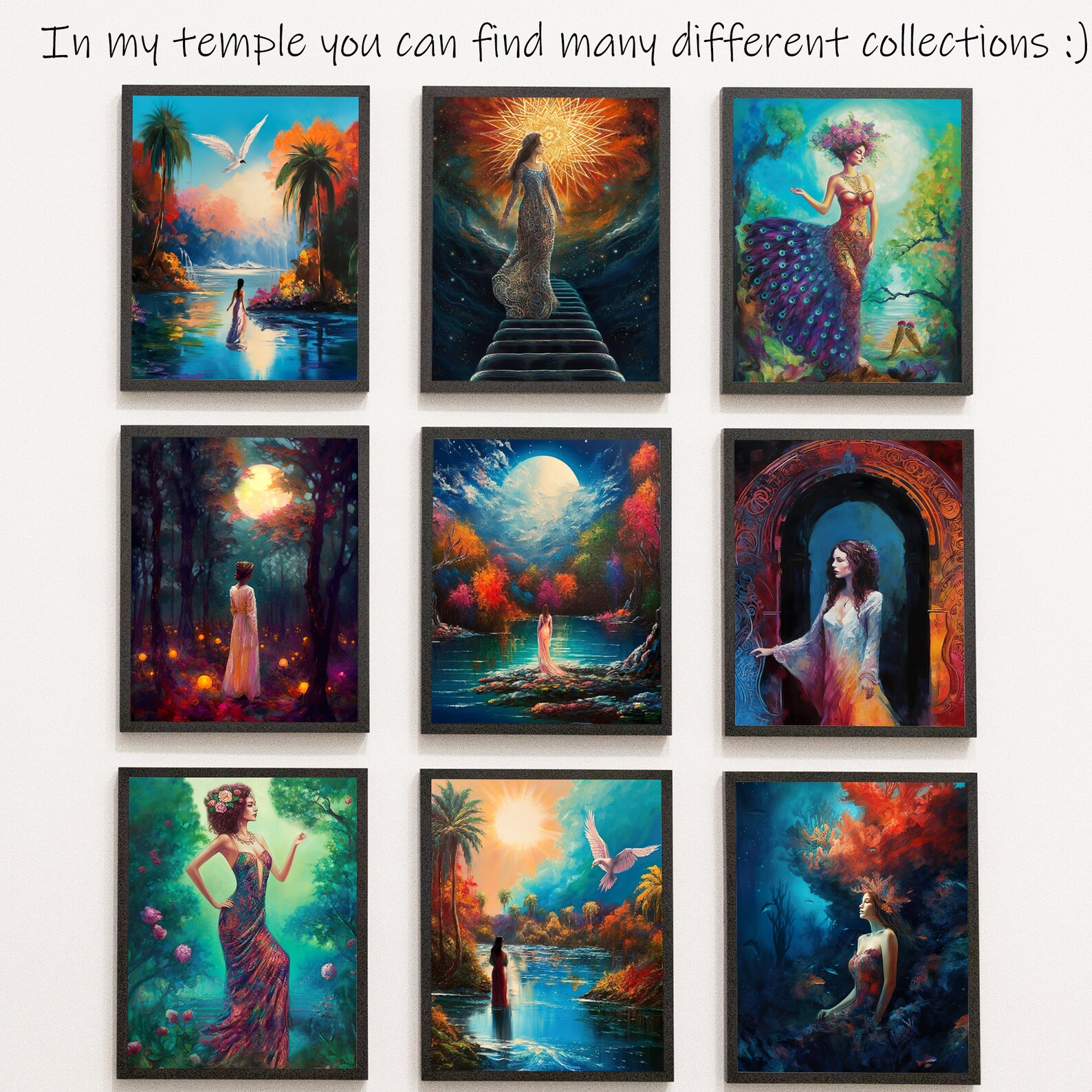 Salacia Goddess 12x18 Print Pagan Mythology Psychedelic Goddess Art ...