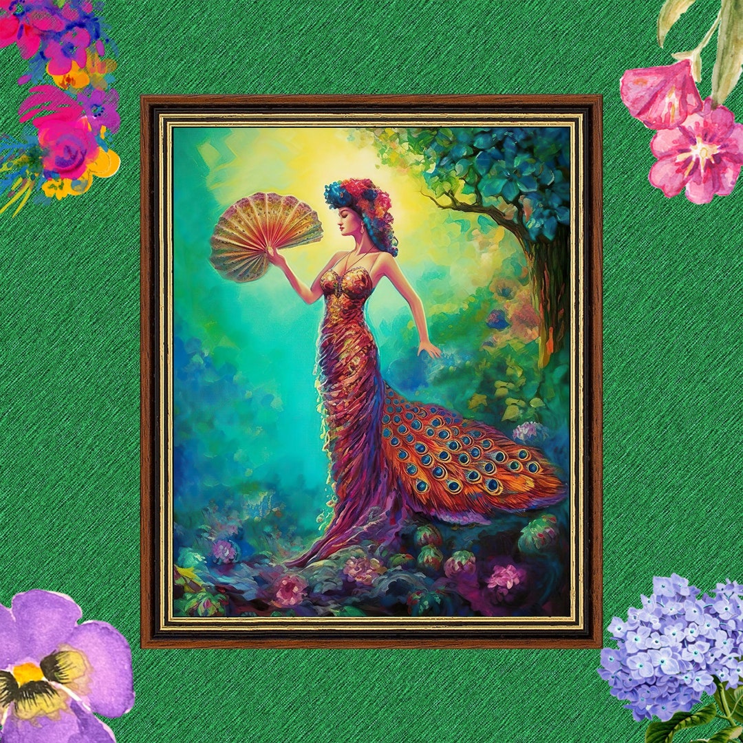 Gaia Goddess 8x10 Print Green Goddess Psychedelic Earth Goddess ...