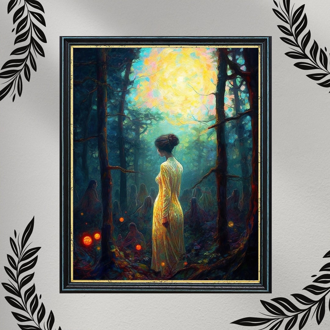 The Rising 16x20 Mythology Art Print Psychedelic Dark Wall Art Dark ...