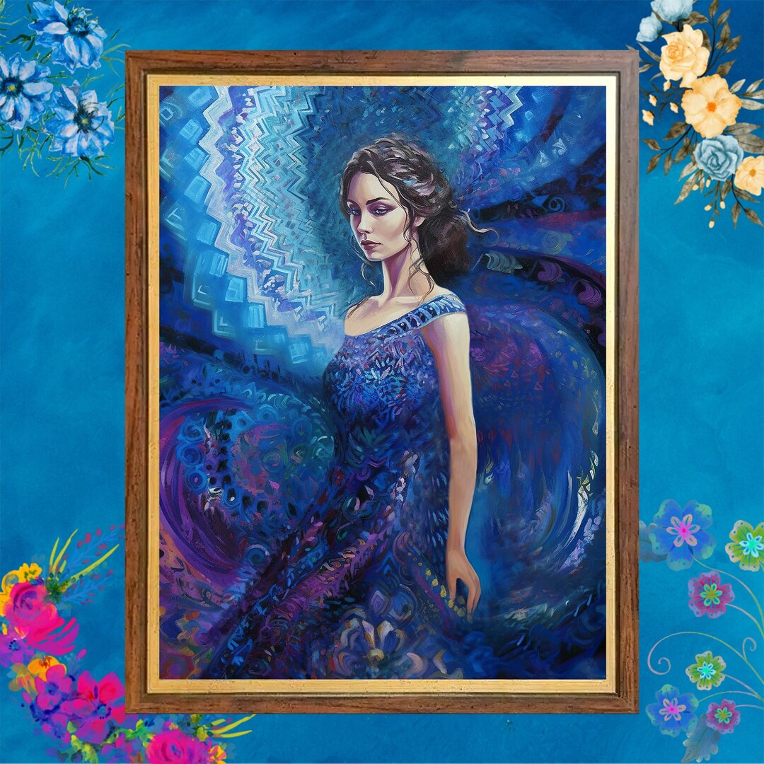 Salus Goddess 12x16 Print Psychedelic Goddess Art Nouveau Celestial ...