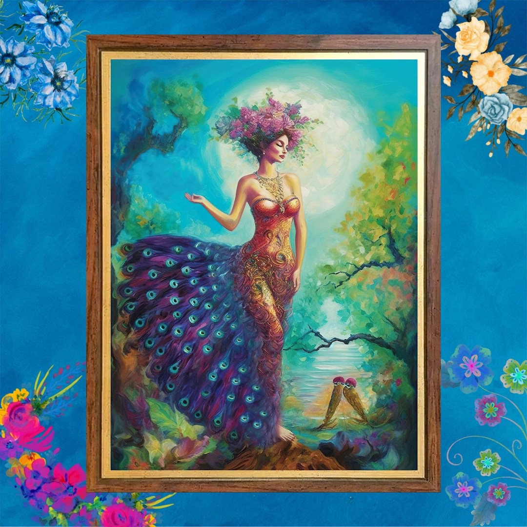 Demeter Goddess Printable Wall Art Pagan Mythology Psychedelic Goddess ...