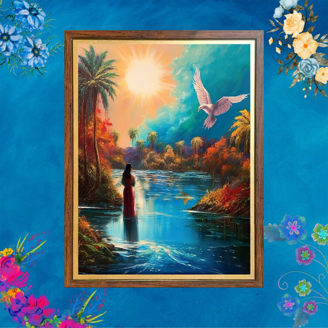 Egyptian Oasis 18x24 Print Ancient Egypt Mythology Art Egyptian ...