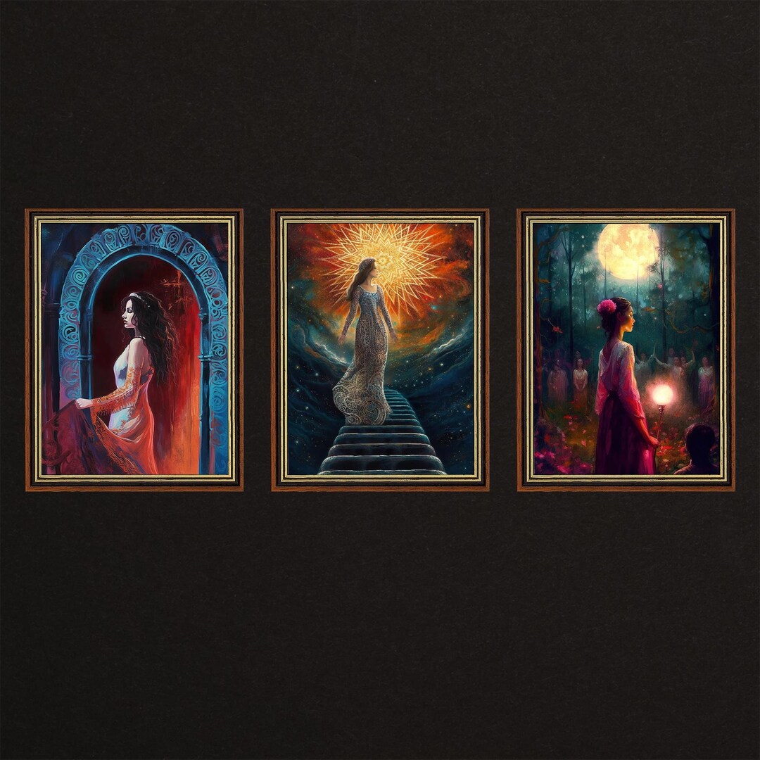Printable Wall Art, Set of 3 Files, Bundle of Prints, 3 Goddesses ...