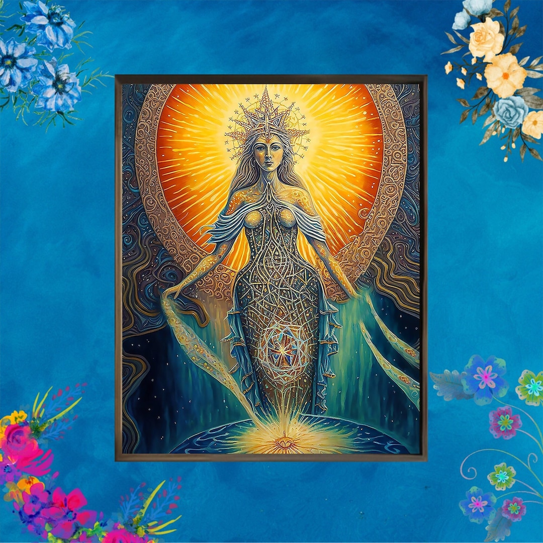Asteria Star Goddess 11x14 Print Pagan Mythology Psychedelic Art Deco ...