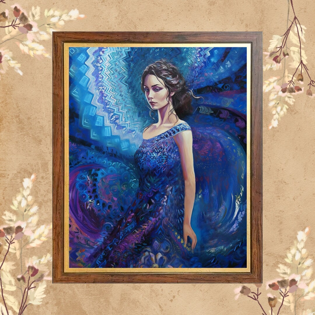 Salus Goddess 8x10 Print Psychedelic Goddess Art Nouveau Celestial Wall ...