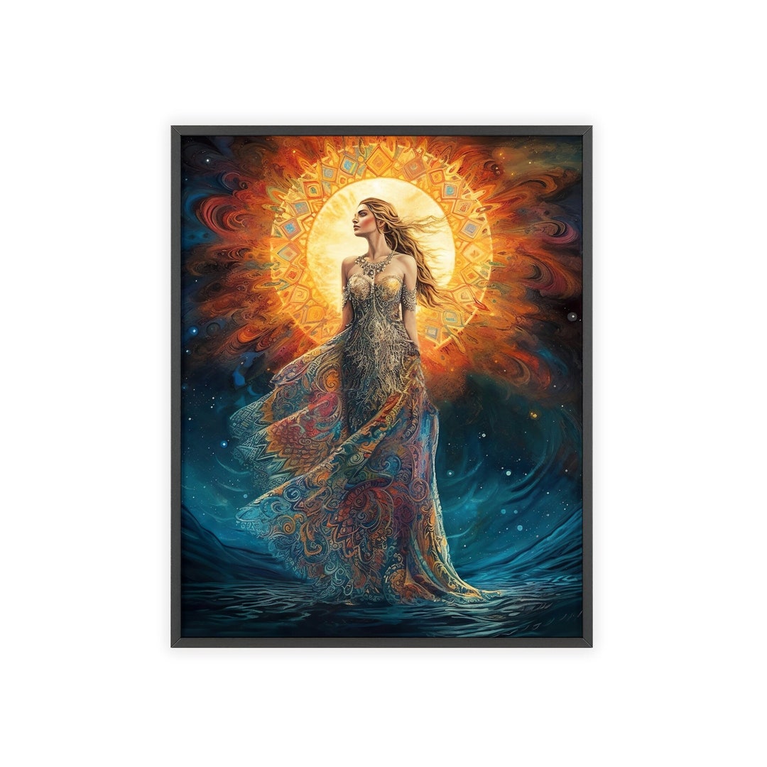 Sol Goddess 16x20 Print Mythological Art Print Psychedelic Sun Goddess ...