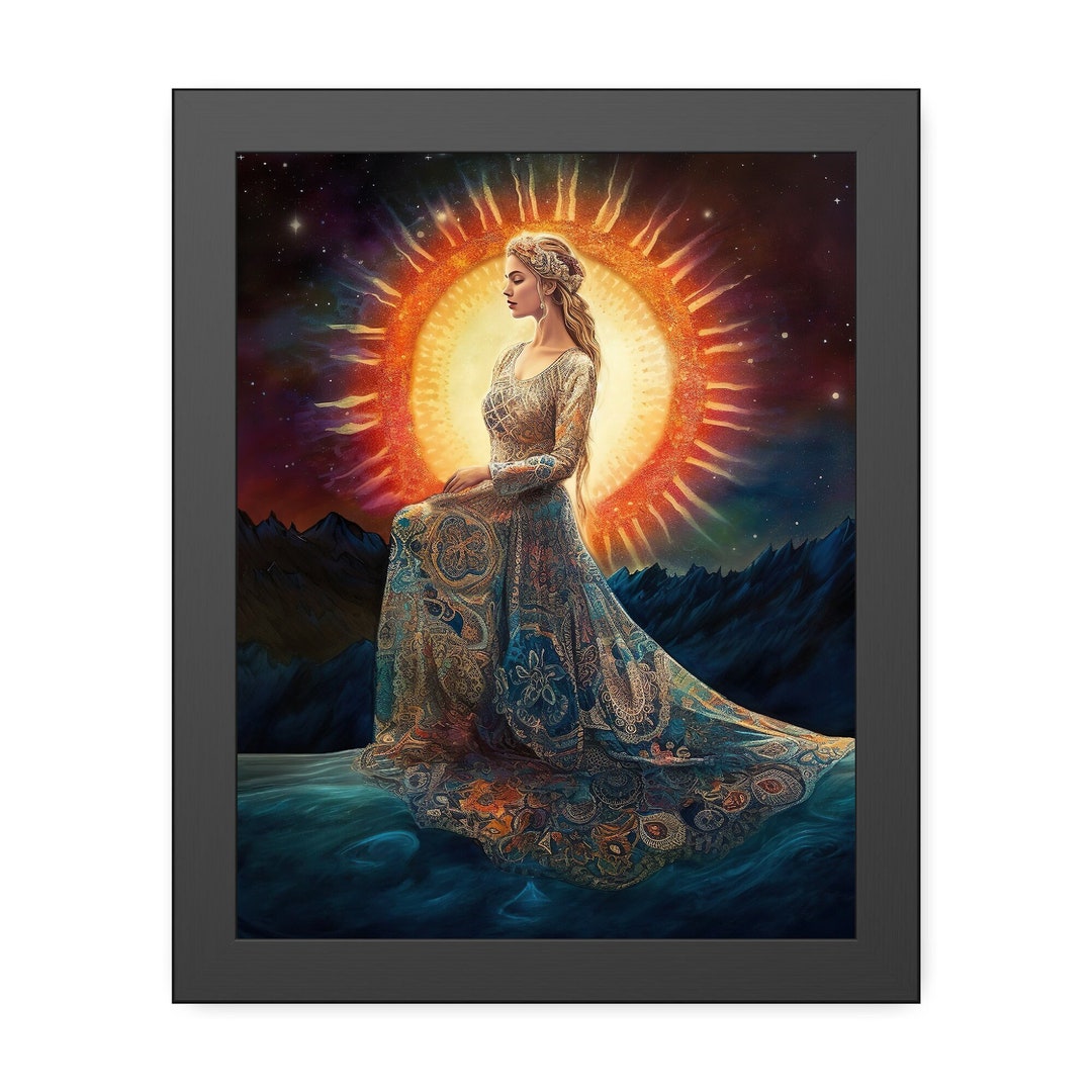 Sol Goddess 11x14 Print Mythological Art Print Psychedelic Sun - Etsy