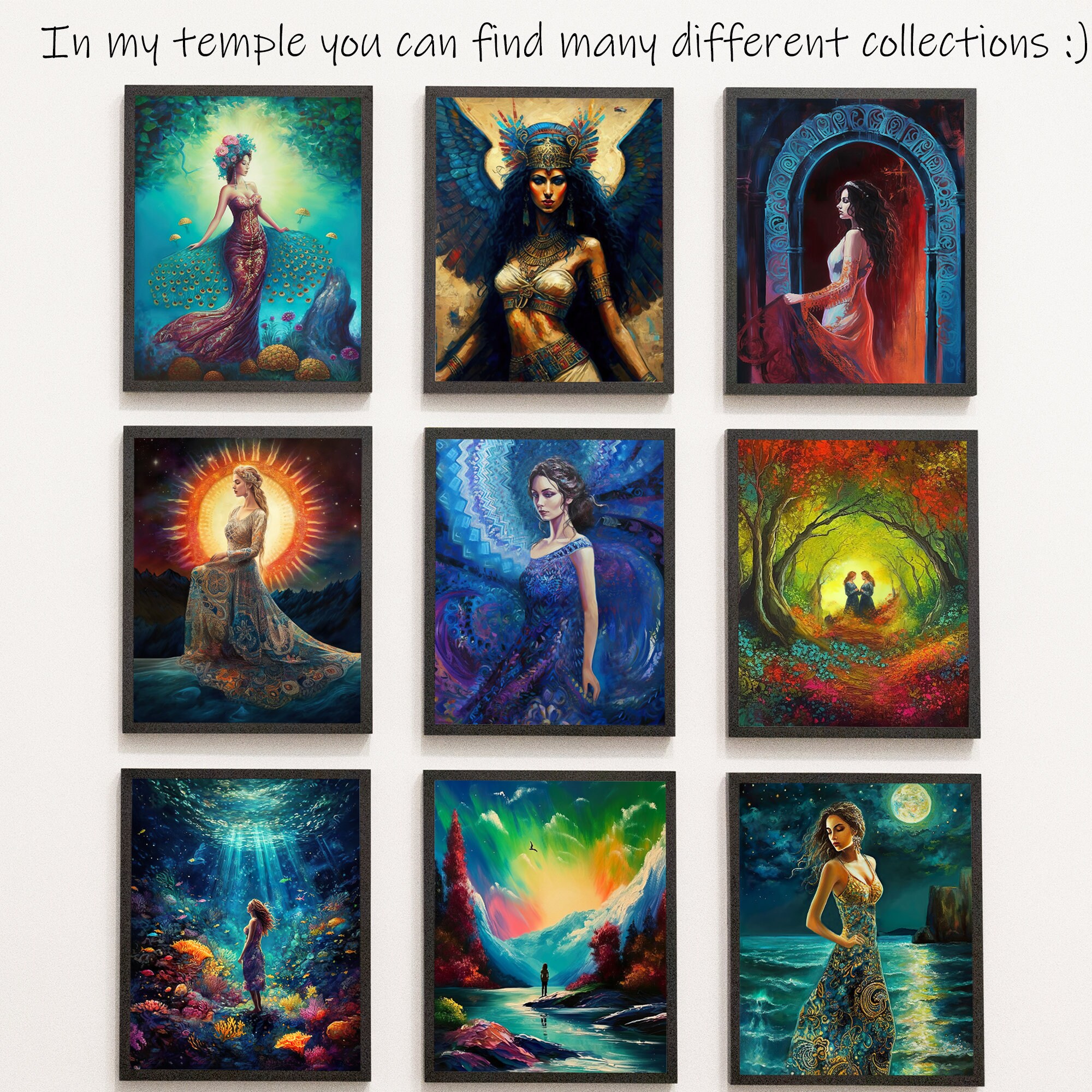 Sol Goddess 12x16 Print Mythological Art Print Psychedelic Sun Goddess ...