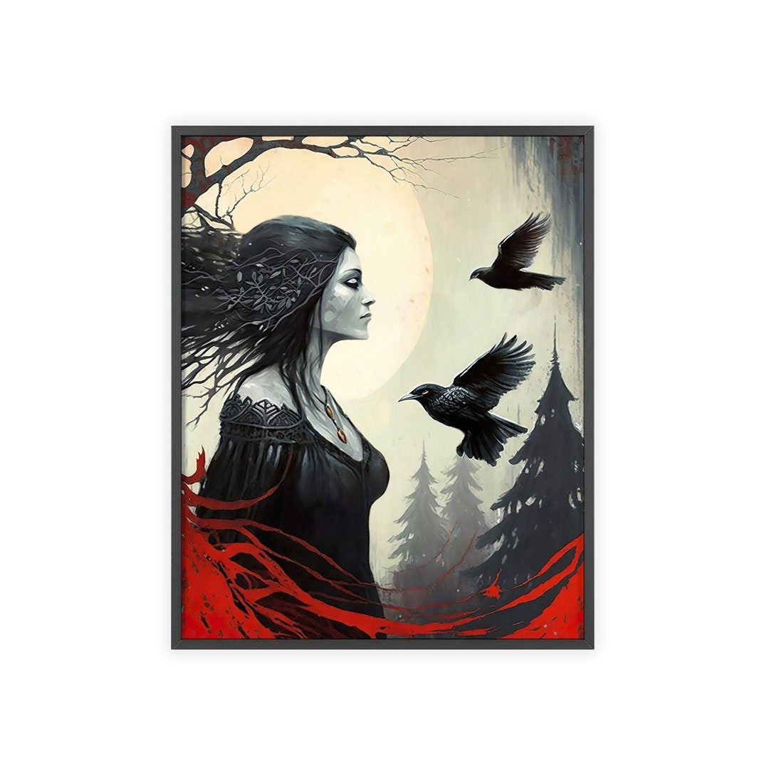 Morrigan 16x20 Print Pagan Mythology Psychedelic Art Deco Art Nouveau ...