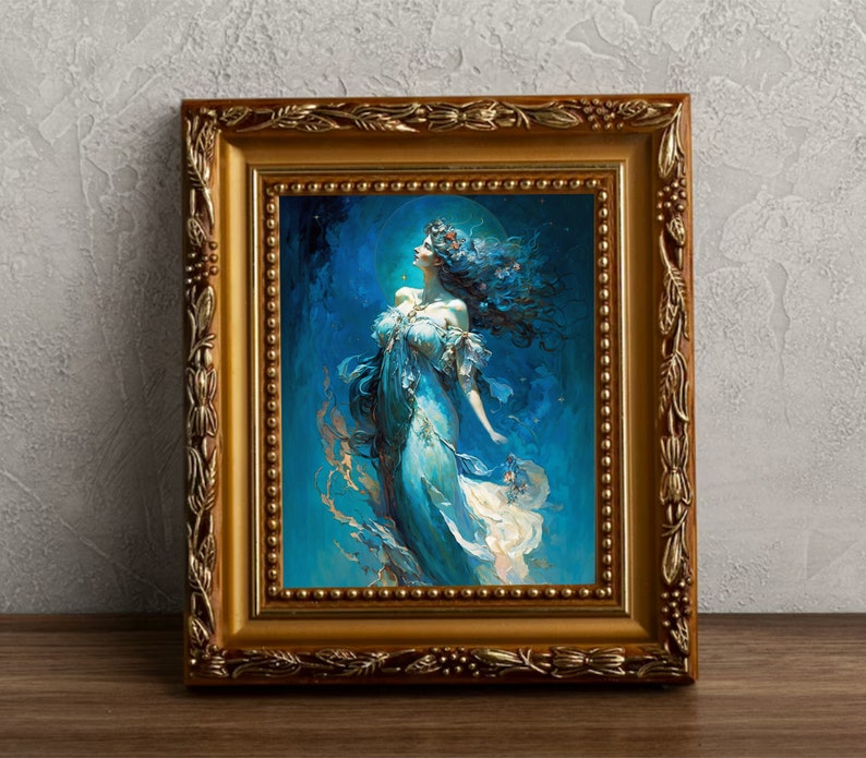 Asteria Star Goddess 8x10 Print Pagan Mythology Psychedelic - Etsy