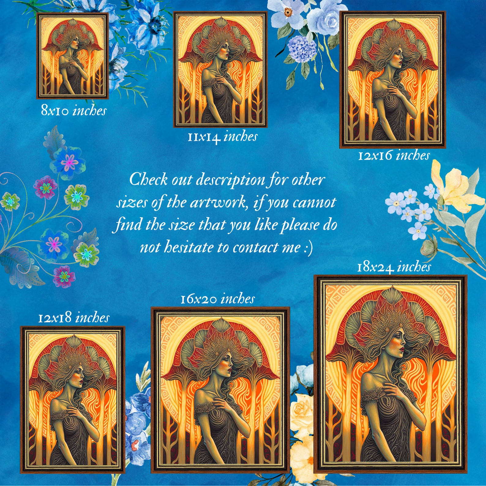 Epione Goddess 16x20 Print Pagan Mythology Psychedelic Goddess Art ...