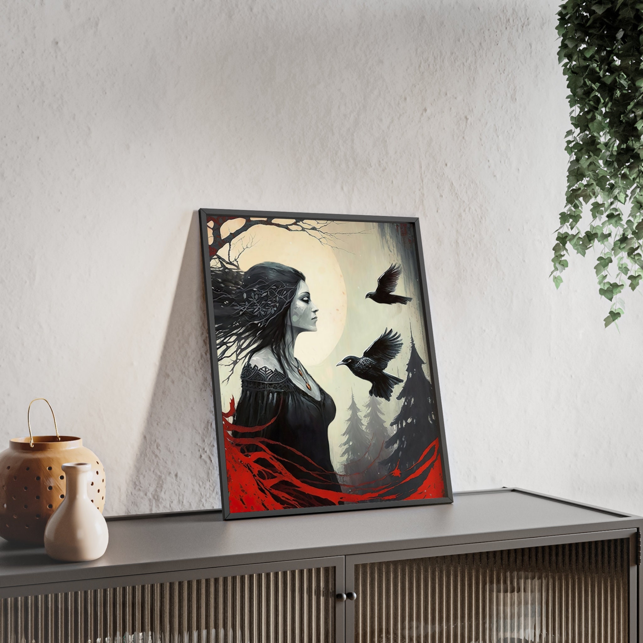 Morrigan 16x20 Print Pagan Mythology Psychedelic Art Deco Art Nouveau ...