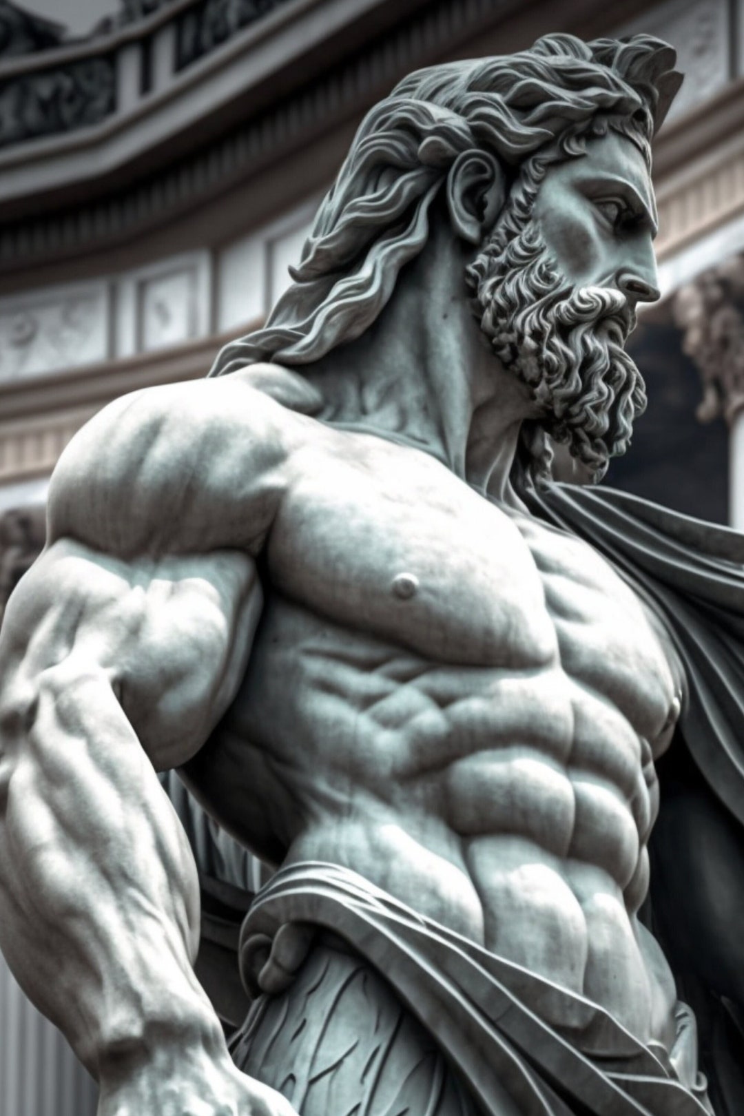 Greek Statue Digital Art Print, Digital Download, Home Decor, Printable ...