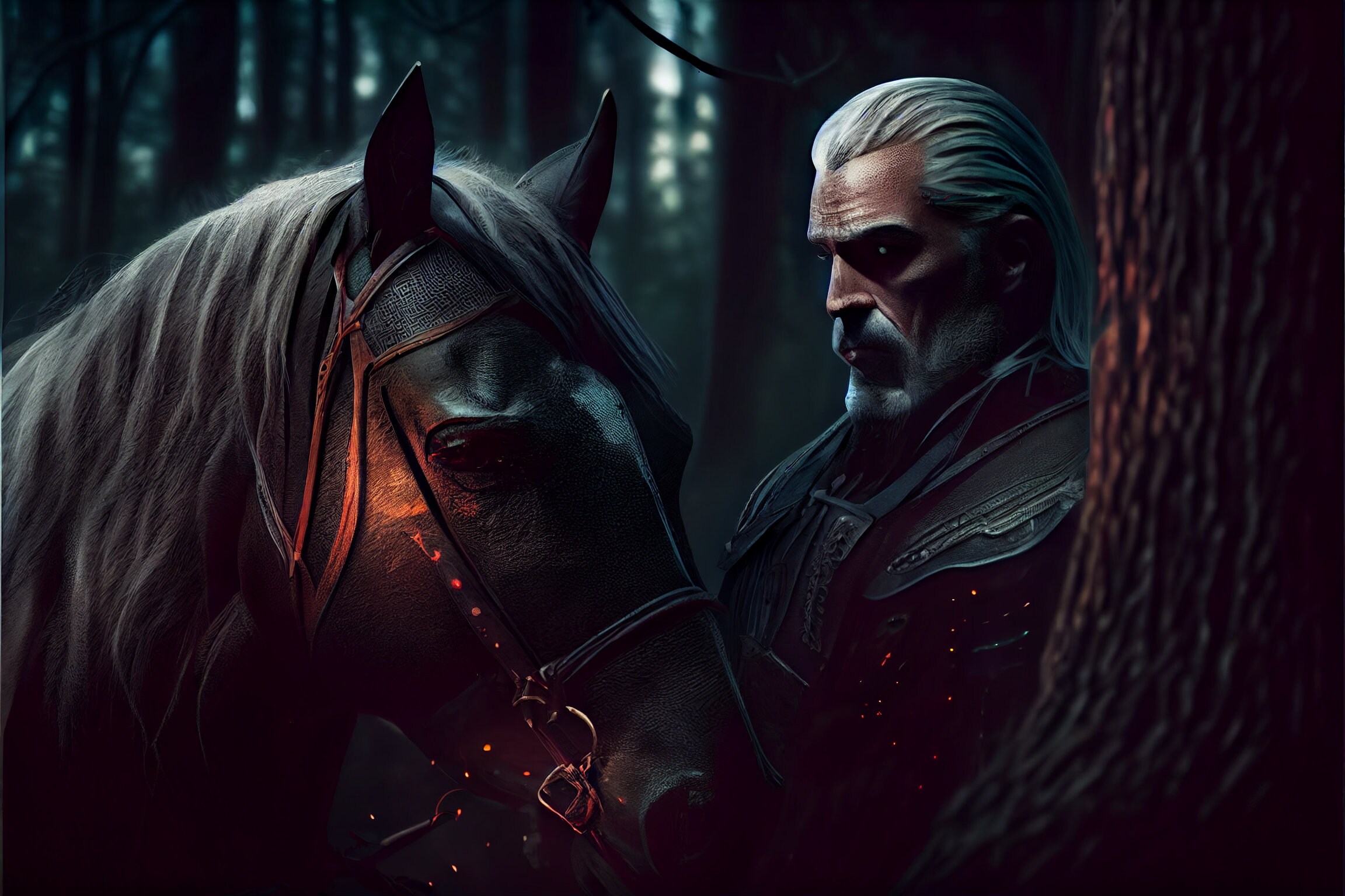 Geralt of Rivia 4K, Witcher 3,digital Art Print, Digital Download, Home ...