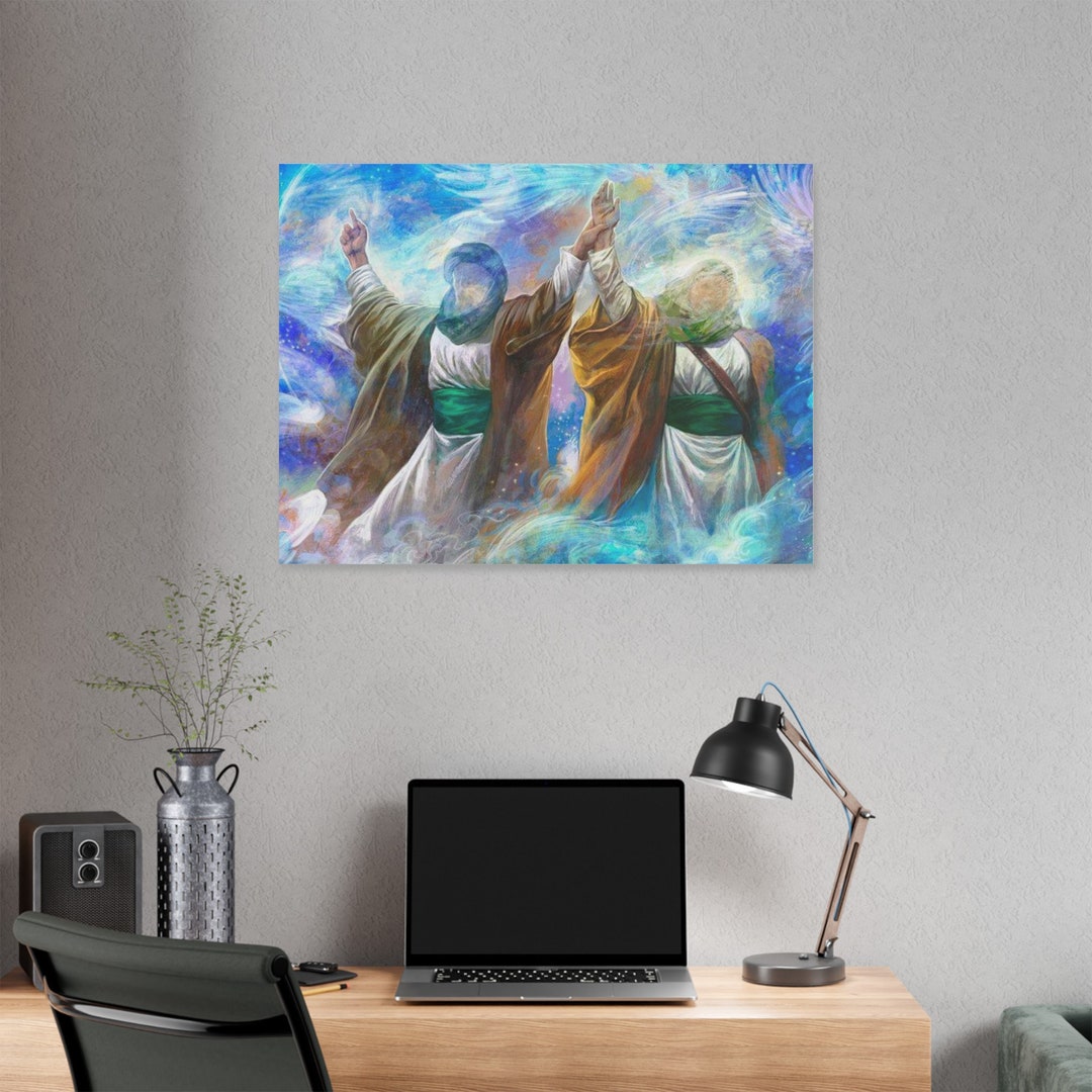 Prophet Muhammad Raising Imam Ali's Hand on Ghadeer Classic Stretched ...