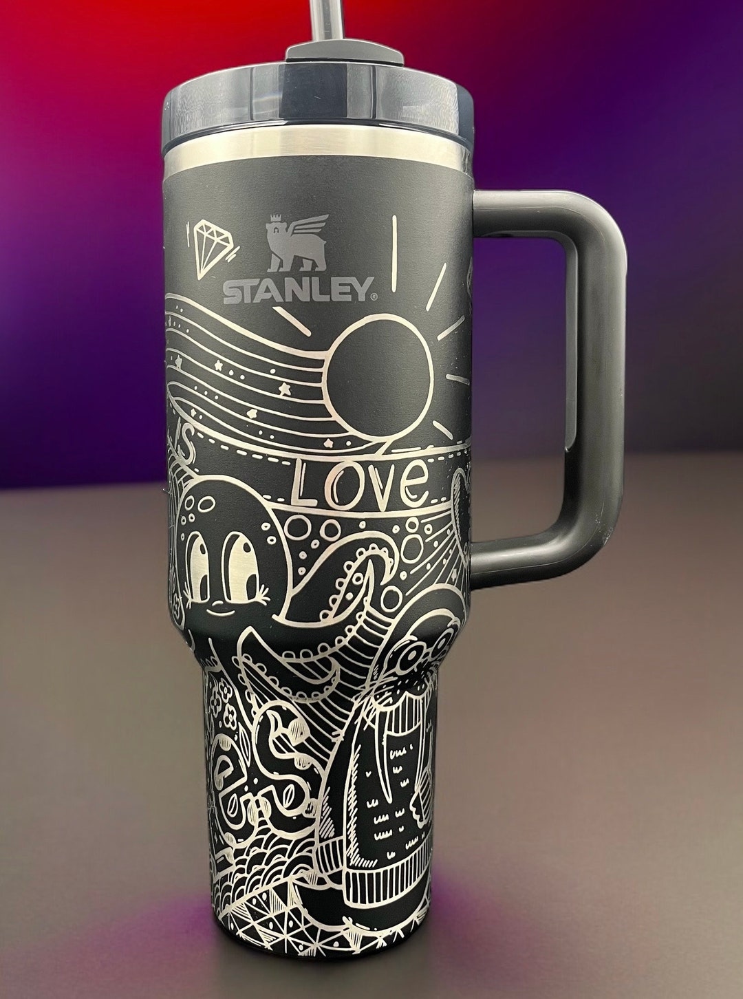 The Beatles Engraved Stanley Tumbler: Hand-drawn Songs Design - Etsy