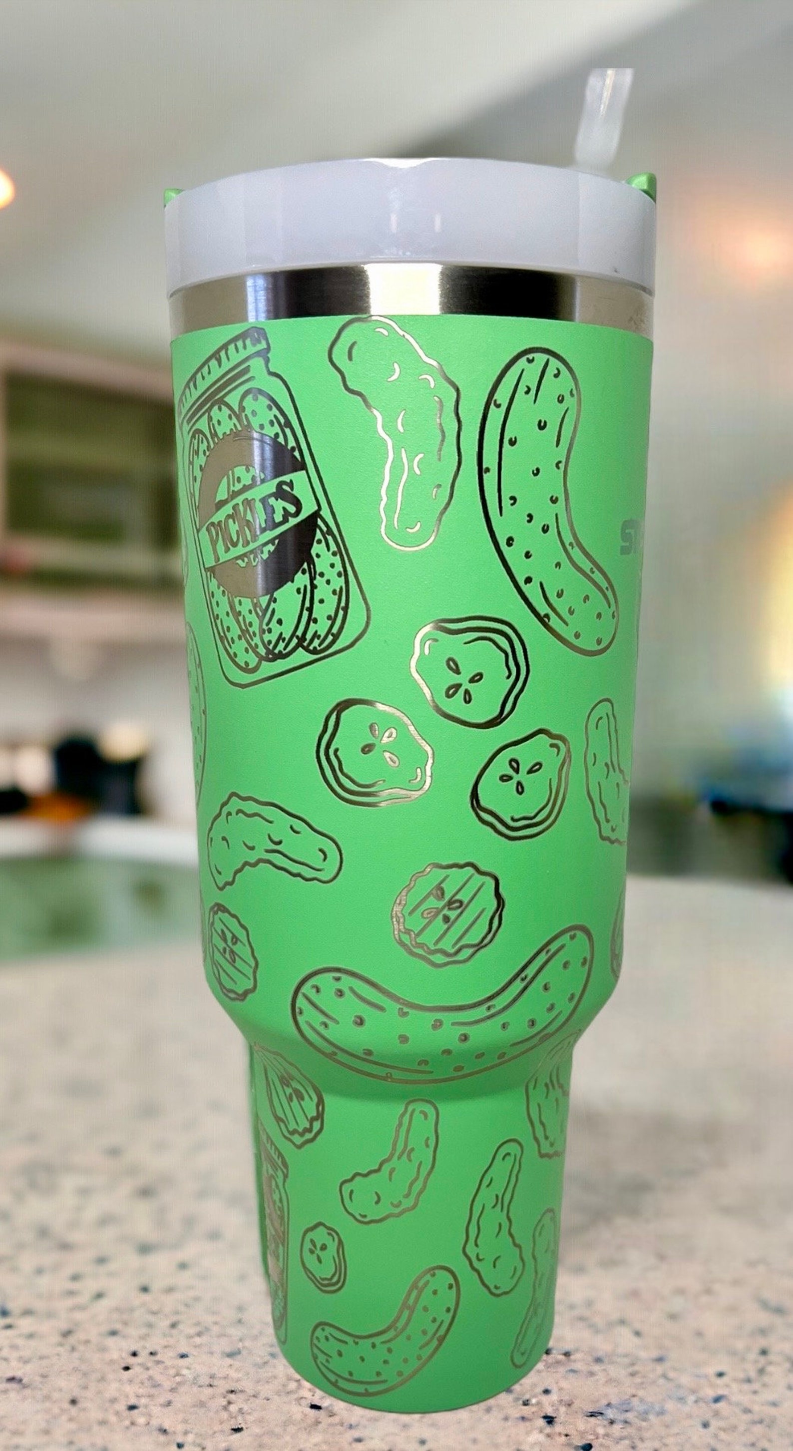 Pickles Engraved Stanley Cup and Other Generic Brands. 30oz and 40oz ...