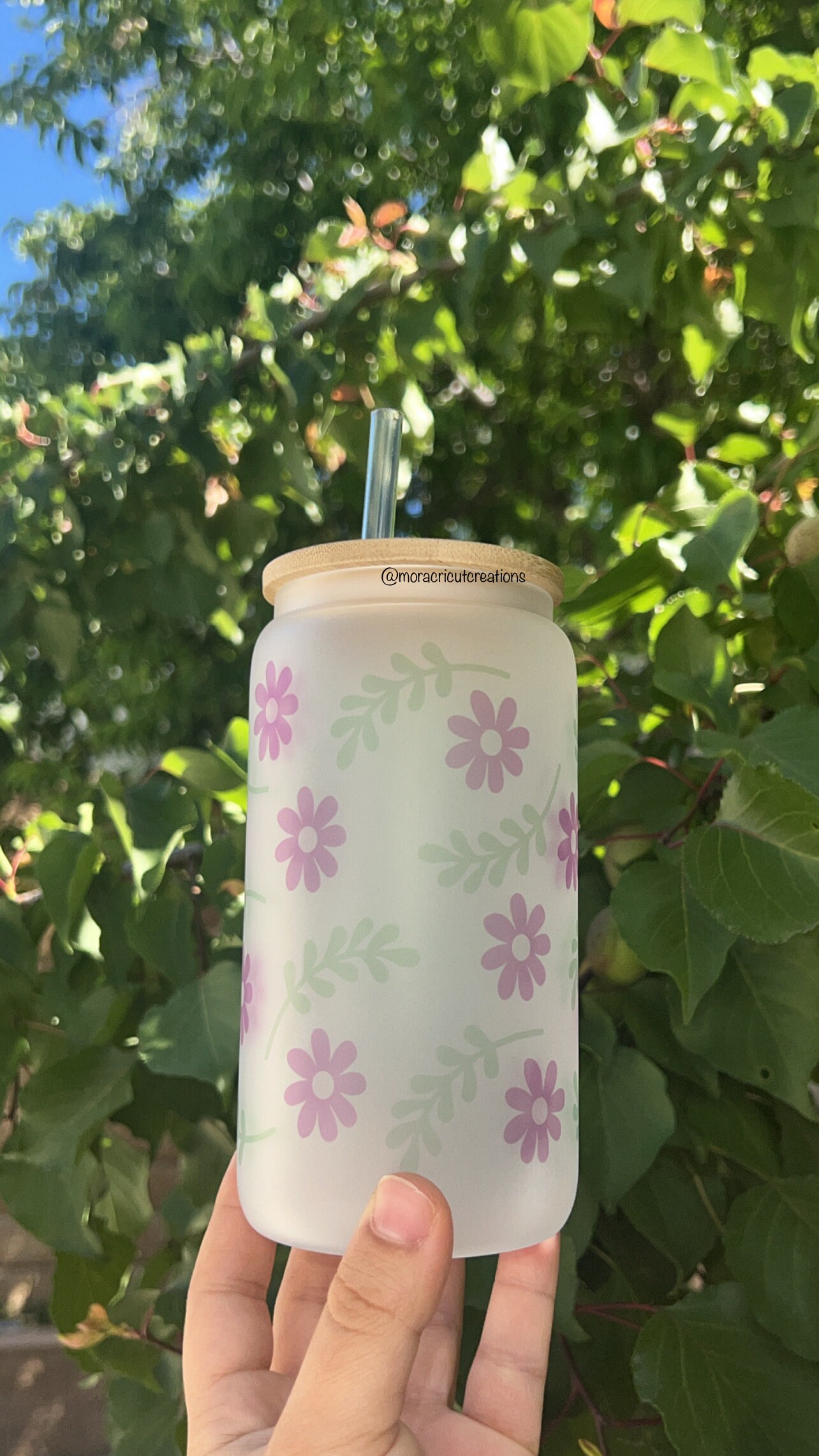 Daisy Cup, Cute Daisy Cup, Daisy and Greenery, Sublimation, Frosted Cup ...