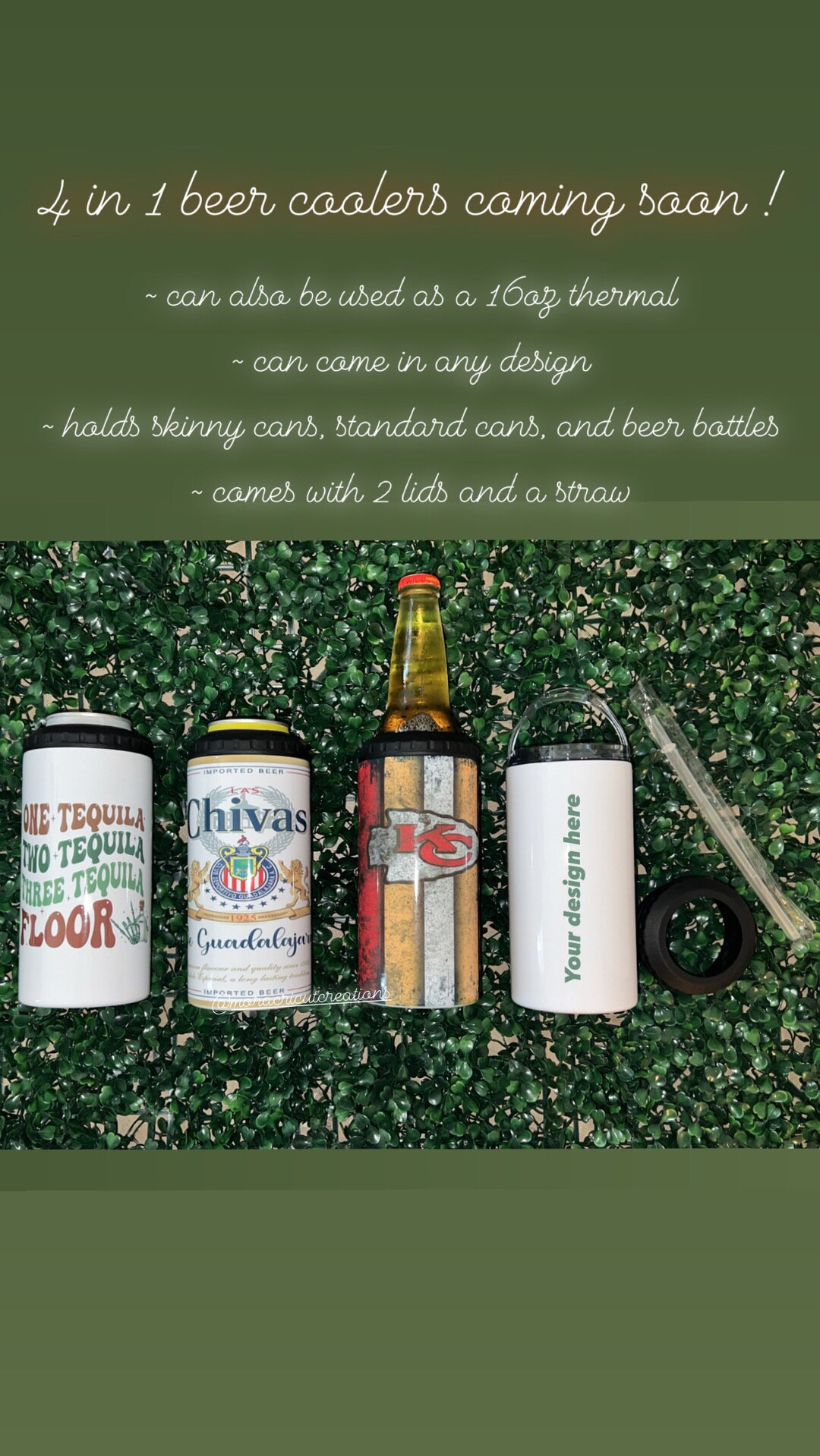 4 in 1 Beer Coolers, Beer Sleeves, Beer Koozie, Gift for Him, Gift for ...