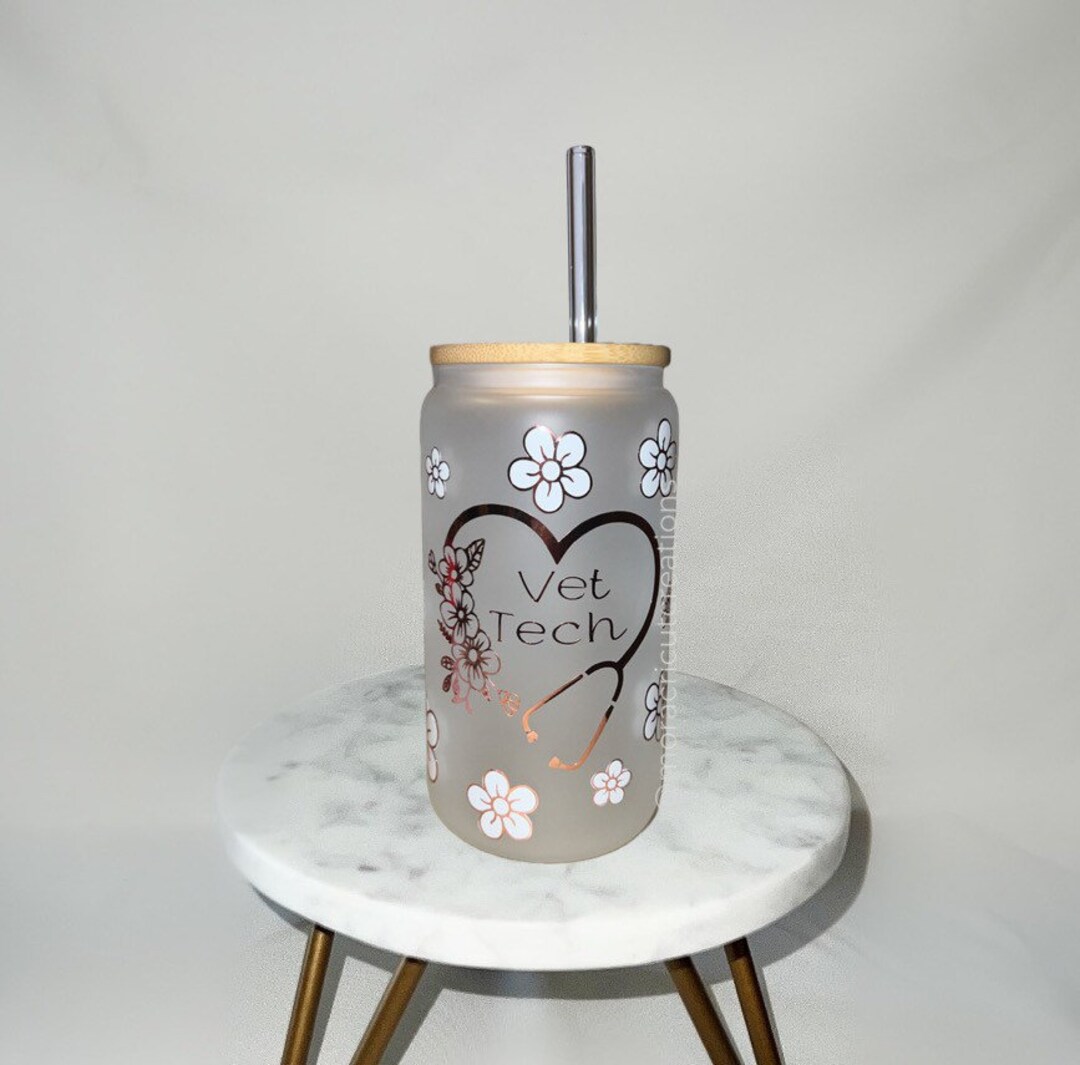 Vet Tech Glass Cup Vet Tech Gift Vet Tech Libbey Can Vet - Etsy