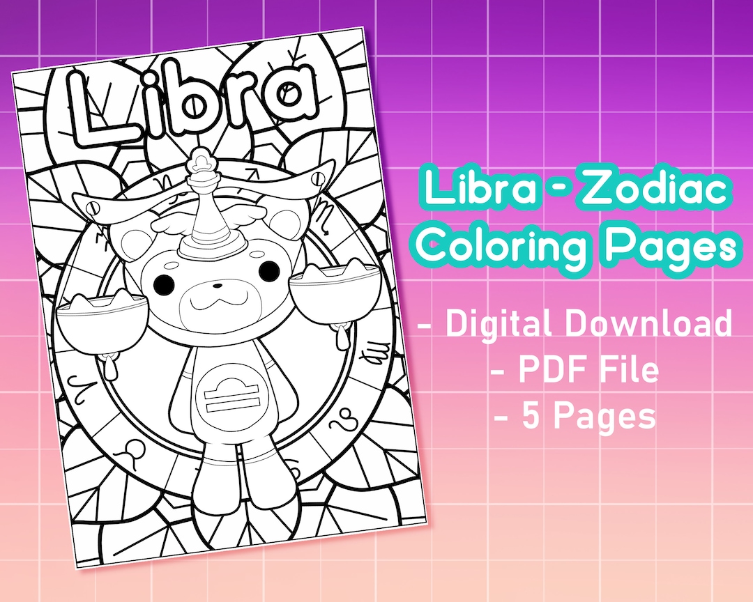 Libra Coloring Pages | Astrological Sign | Cute Zodiac | Magical ...