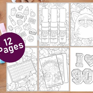 90s Nostalgia Coloring Pages Pack 2 | 90s Things | Adult Coloring Pack ...