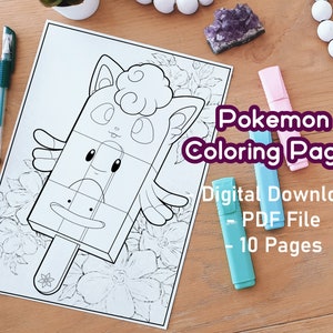 Pokemon Ice Cream Coloring Pages Printable Coloring Pages Digital ...