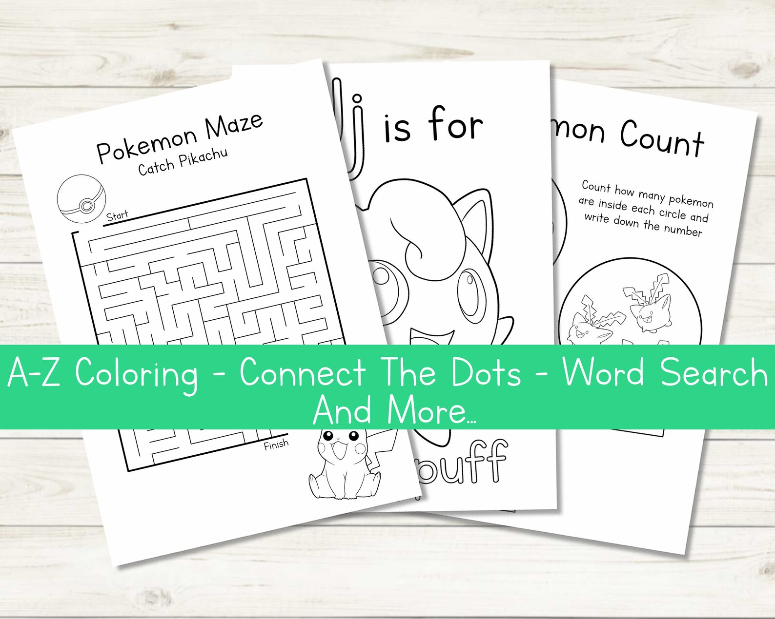 Pokemon Activity Pack A-Z Coloring Worksheets for Kids - Etsy Australia