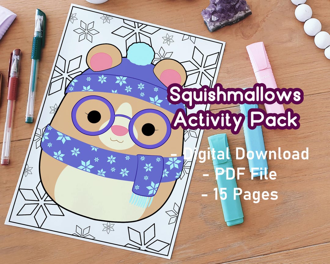 Squishmallows Activity Pack: Coloring Pages, Maze, Word Search (digital ...