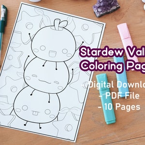 Stardew Coloring Pages | Gaming Coloring Pack | Gaming Art | Printables ...
