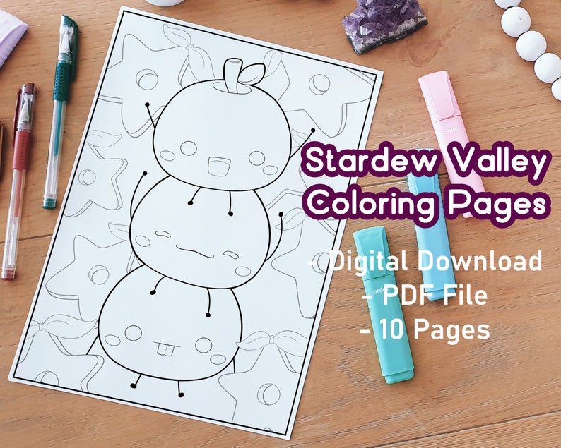 Stardew Coloring Pages | Gaming Coloring Pack | Gaming Art | Printables ...