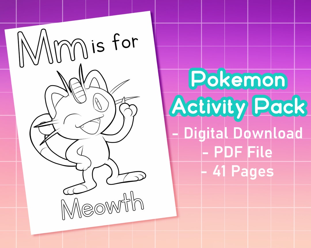 Pokemon Activity Pack A-Z Coloring Worksheets for Kids Printable ...