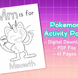 Pokemon Activity Pack A-Z Coloring Worksheets for Kids Printable ...