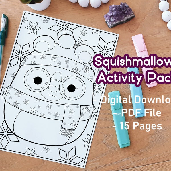 Squishmallow Activity Pages - Etsy