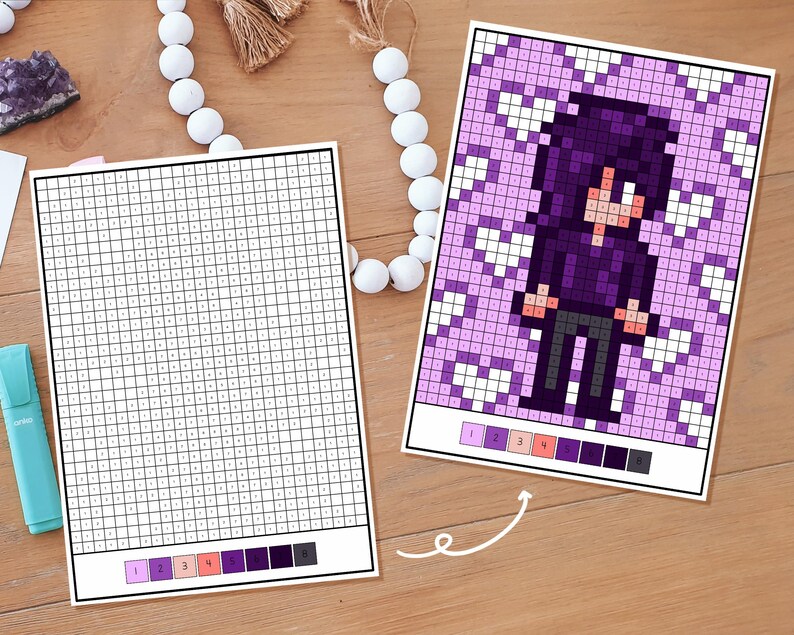 Stardew Boys Color by Number Coloring Pack | Gaming Coloring Pages ...