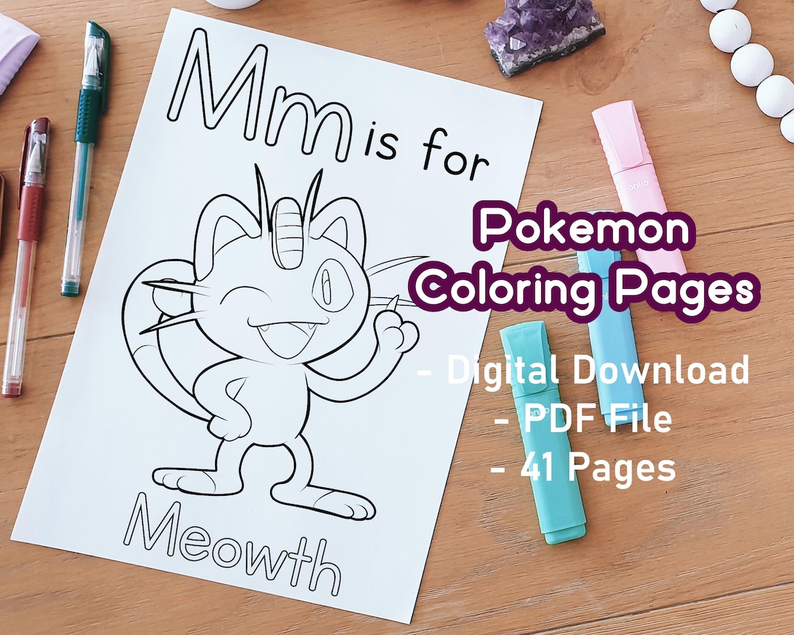 Pokemon Activity Pack | A-Z Coloring - Worksheets for Kids | Printable ...