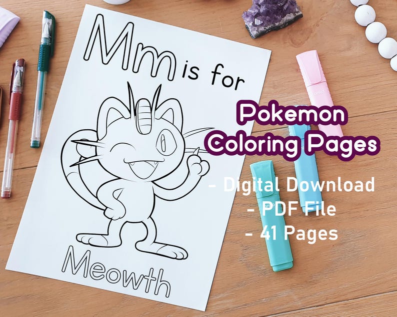 Pokemon Activity Pack | A-Z Coloring - Worksheets for Kids | Printable ...