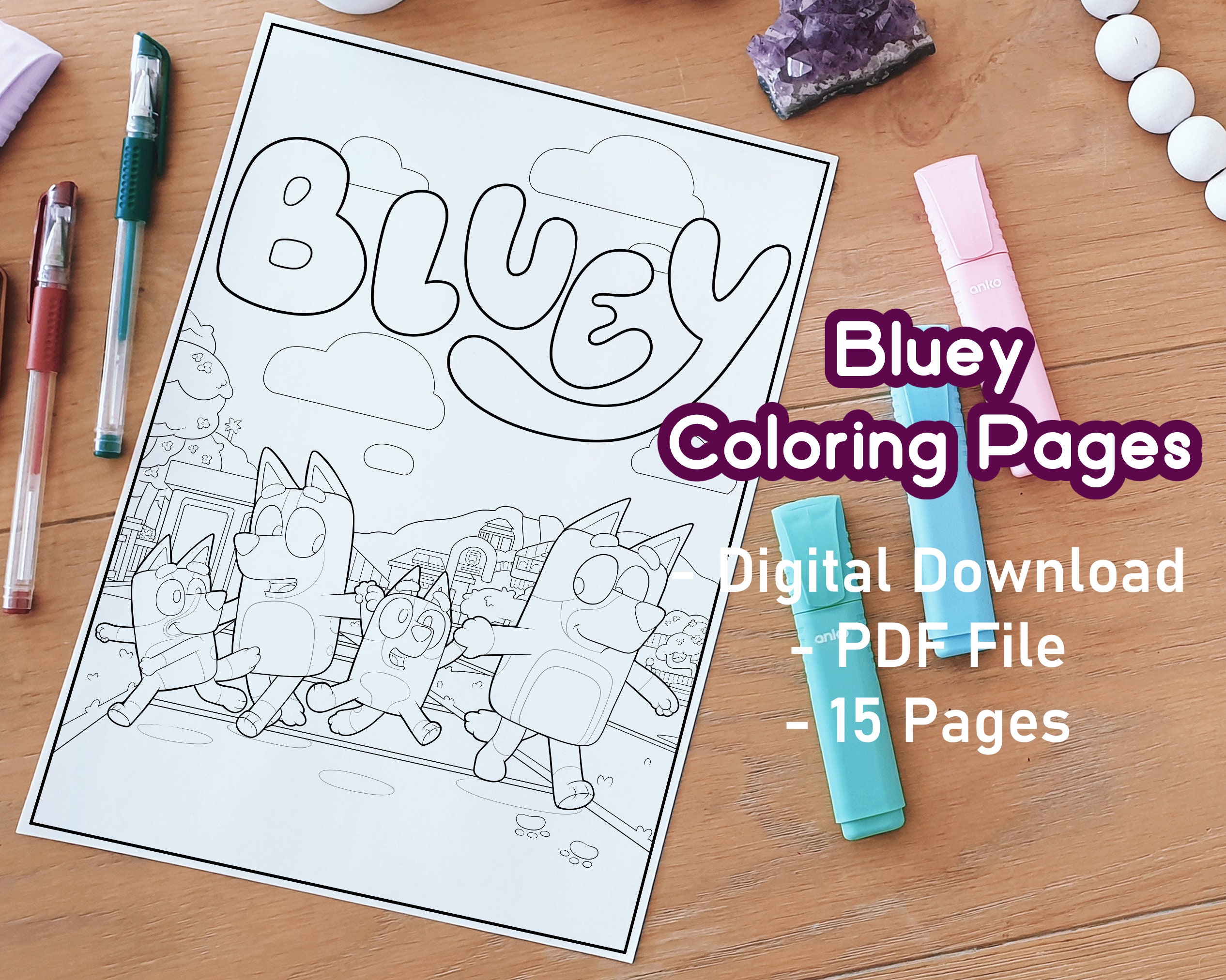 Bluey Coloring Pages | Color Pack | Print and Color | Cute Coloring ...