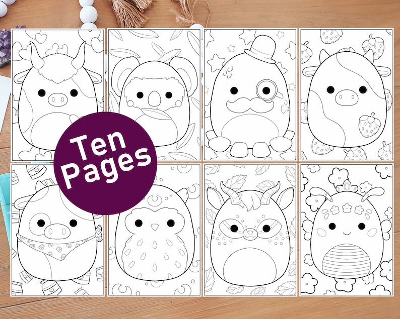Squishmallows Coloring Pages | Pets | Cute | Party Favours | Printable ...