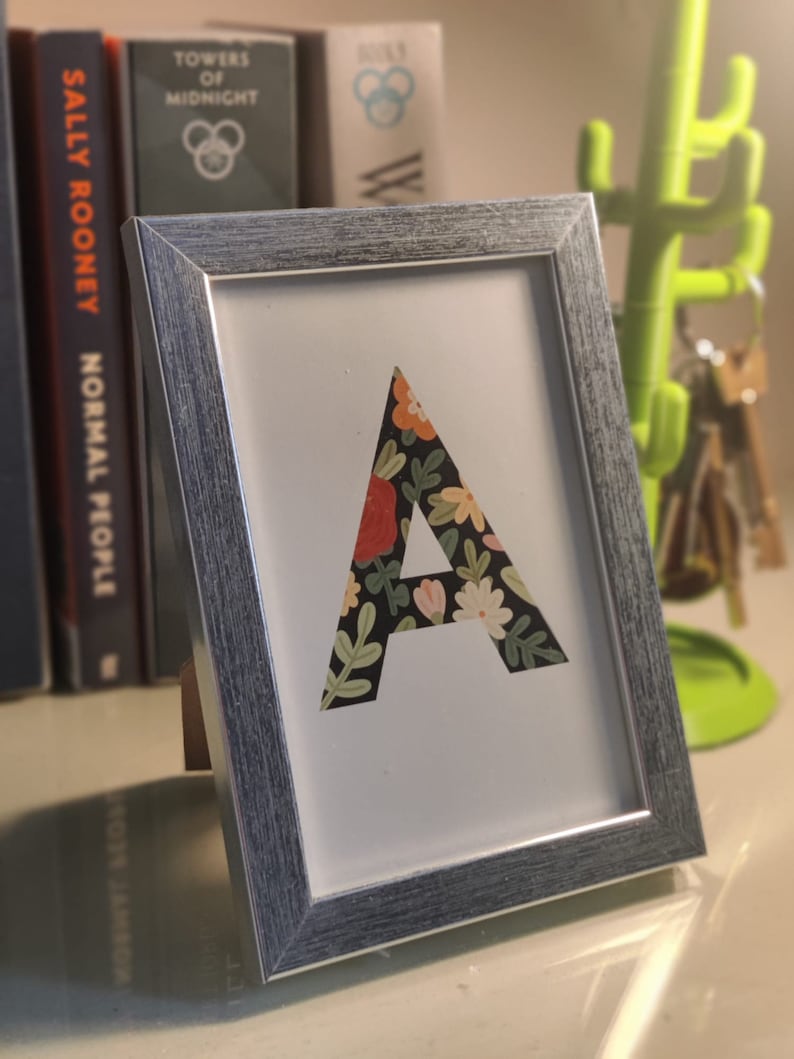 Floral Letters Custom Letter Art Floral Letter Art - Etsy Ireland