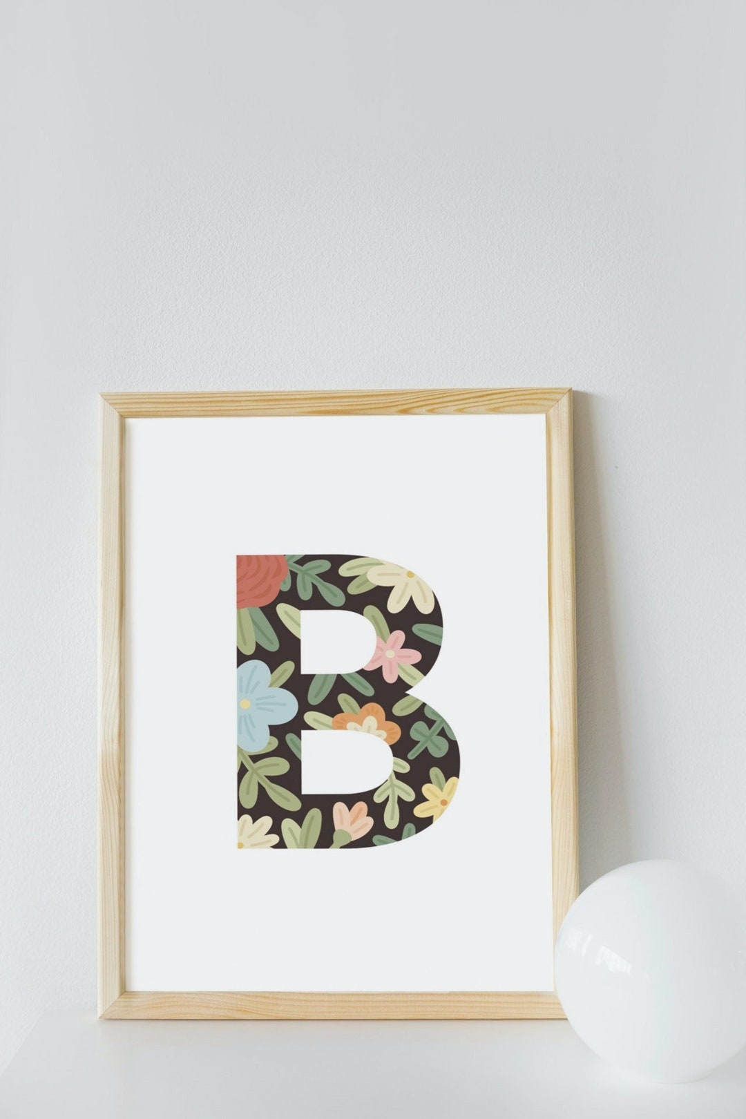 Floral Letters Floral Letter B Floral Letter Art Digital - Etsy