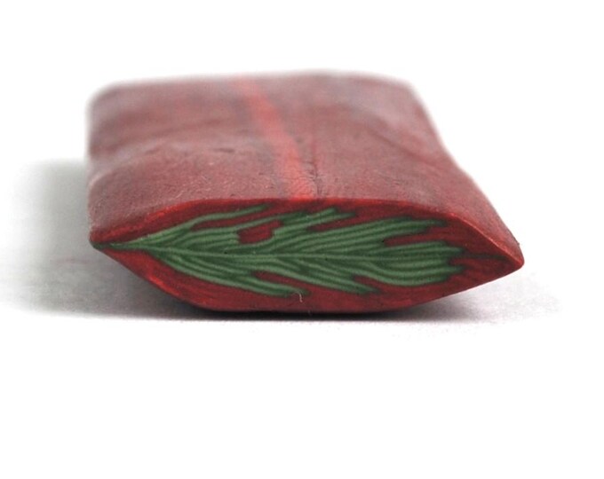 Caladium Leaf Polymer Clay Cane, Indoor Plant, Green Leaf, Red Leaf ...