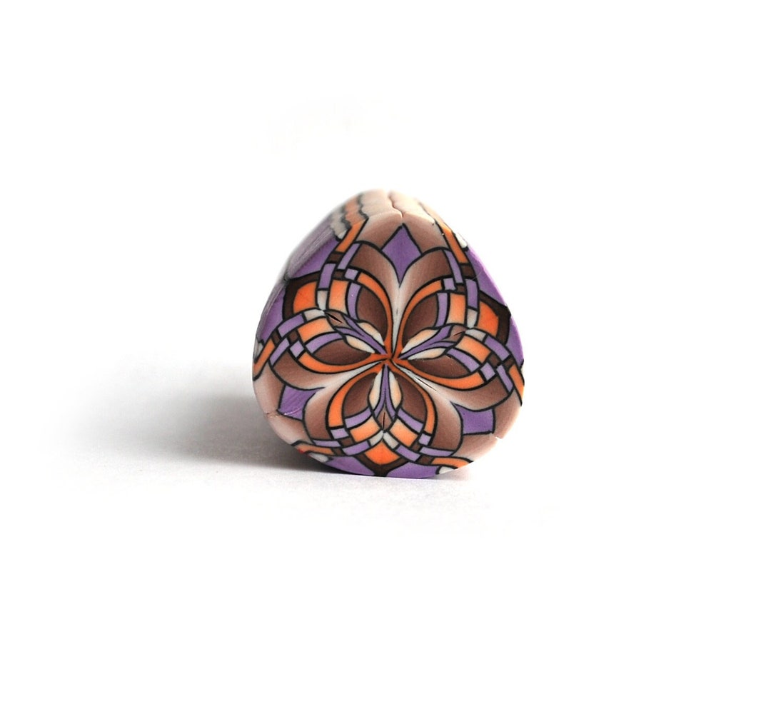 Polymer Clay Cane Kaleidoscope, Raw and Unbaked Cane, Triangular Cane ...