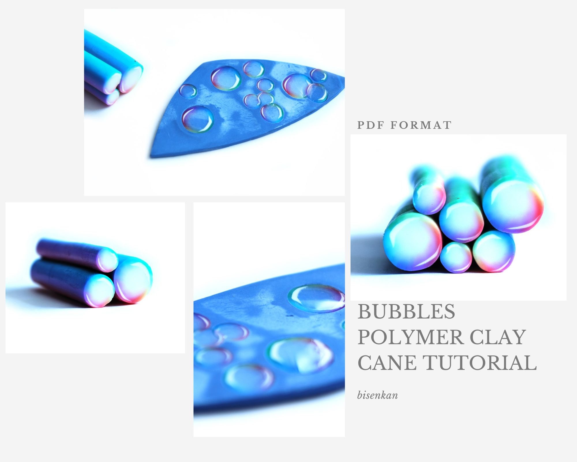 Polymer Clay Bubbles Tutorial, Bubbles Cane Tutorial, PDF Tutorial - Etsy