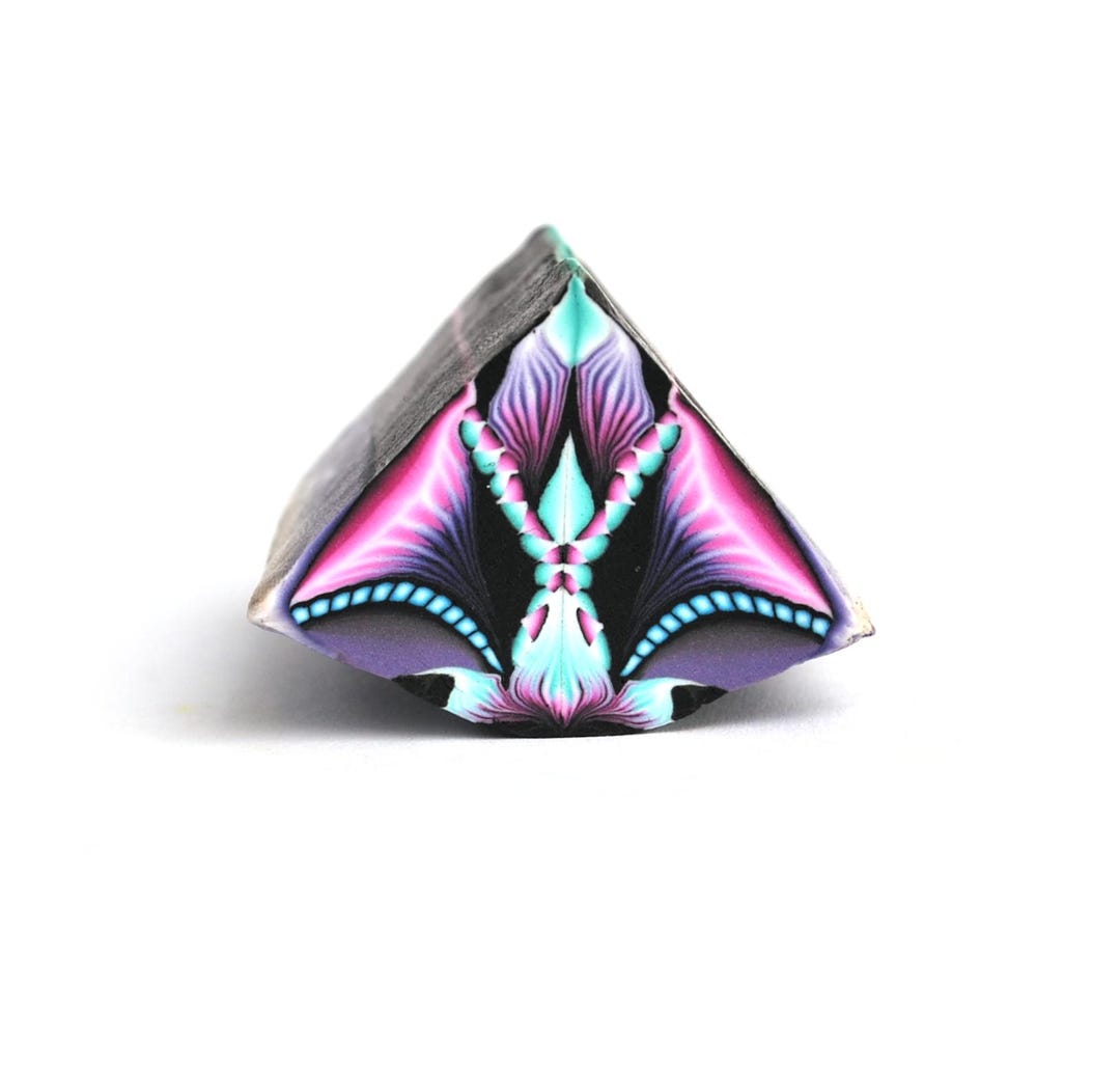 Polymer Clay Cane Kaleidoscope, Raw and Unbaked Cane, Triangular Cane ...