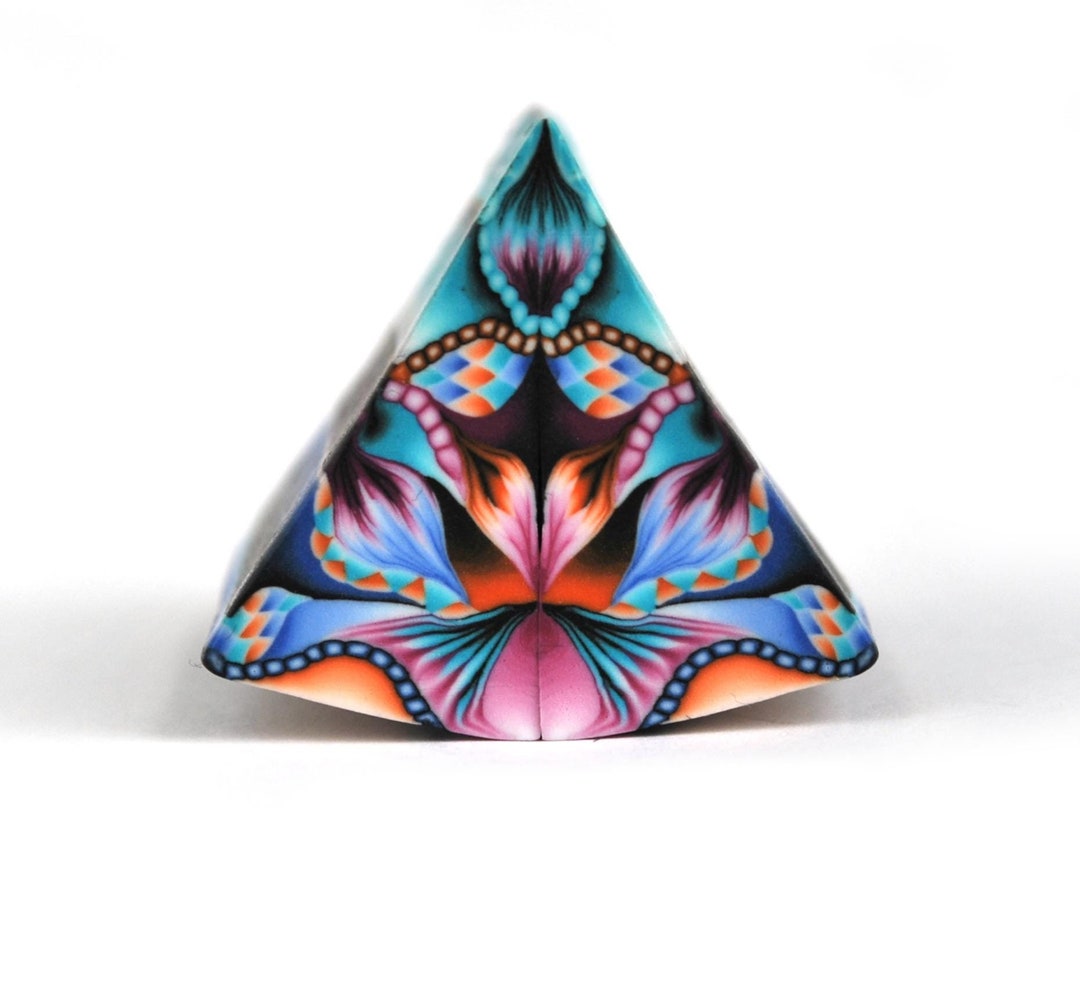 Polymer Clay Cane Kaleidoscope, Raw and Unbaked Cane, Triangular Cane ...