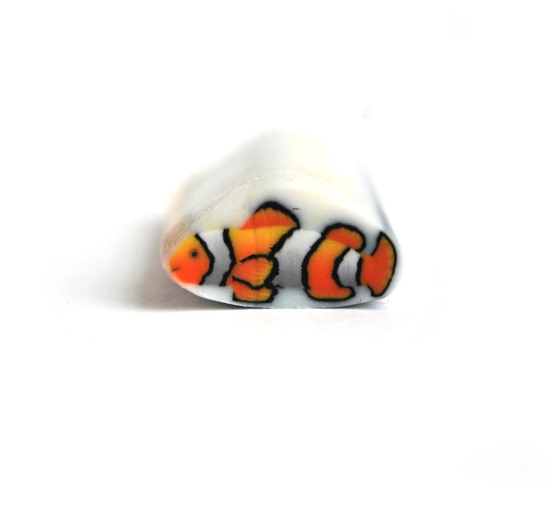 Clownfish Polymer Clay Cane, Aquarium Fish Cane, Raw and Unbaked Cane ...
